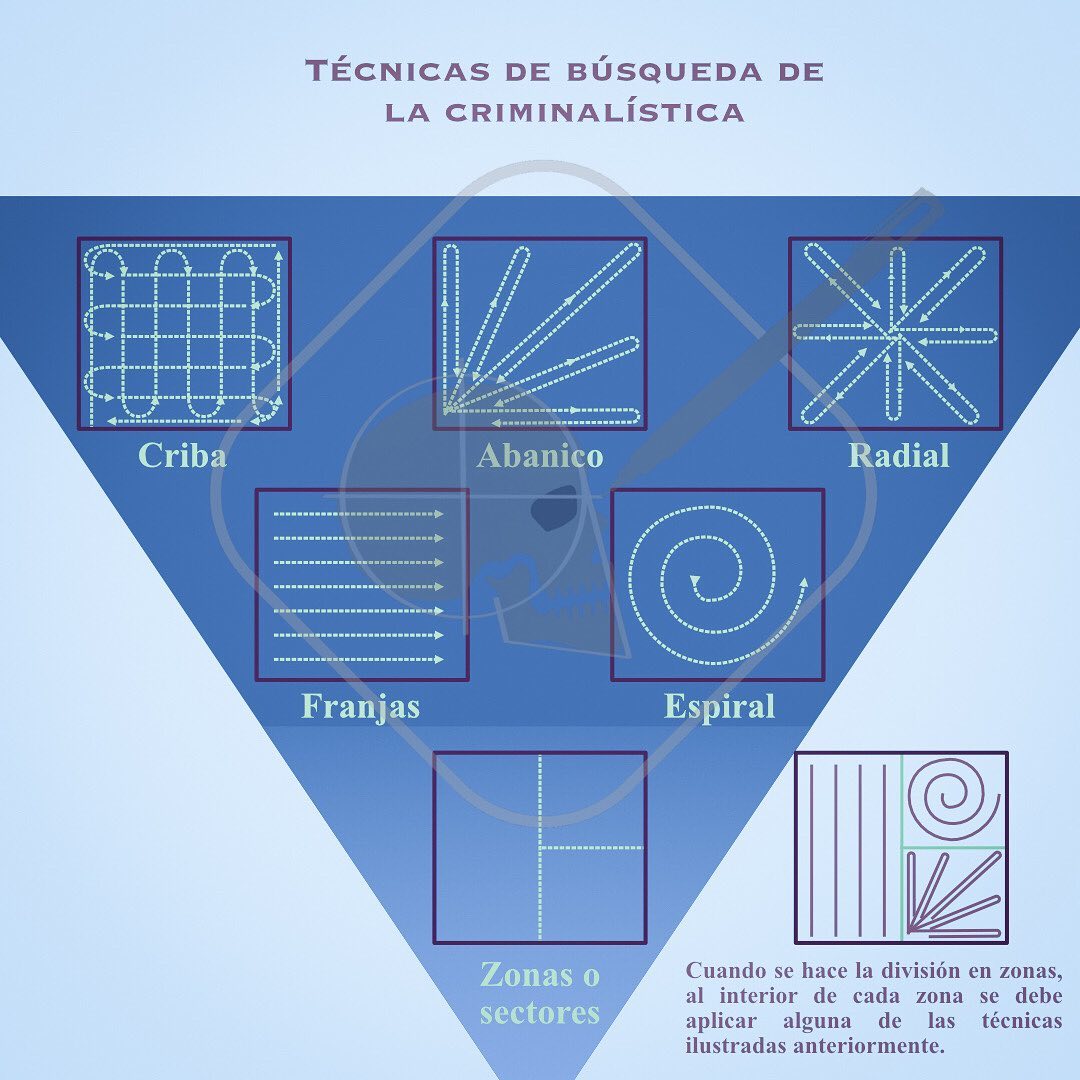 Técnicas de búsqueda de indicios Técnicas de búsqueda de indicios